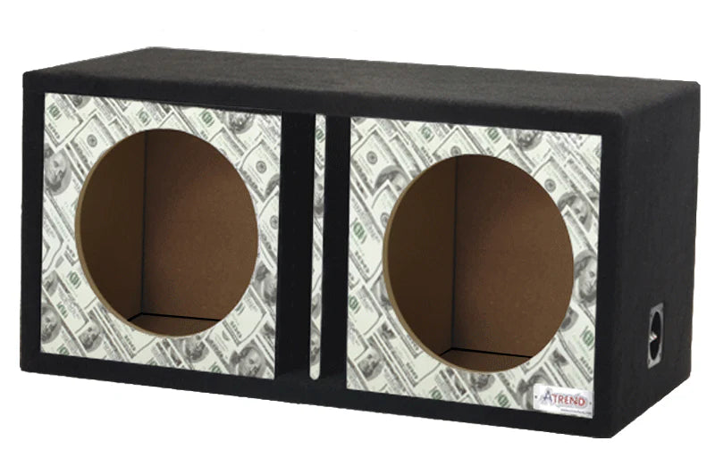 12DVR-Bankroll Atrend 12" Dual Subwoofer Ported Box (Unloaded Enclosure ...