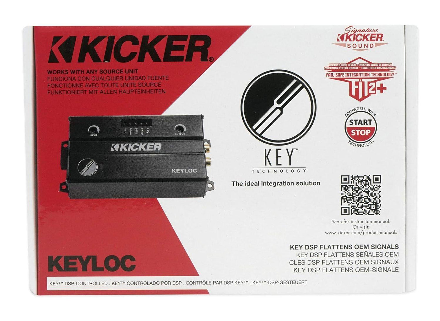 47KEYLOC KICKER KEYLOC Smart DSP Powered Line-Out Converter 2 Channel ...