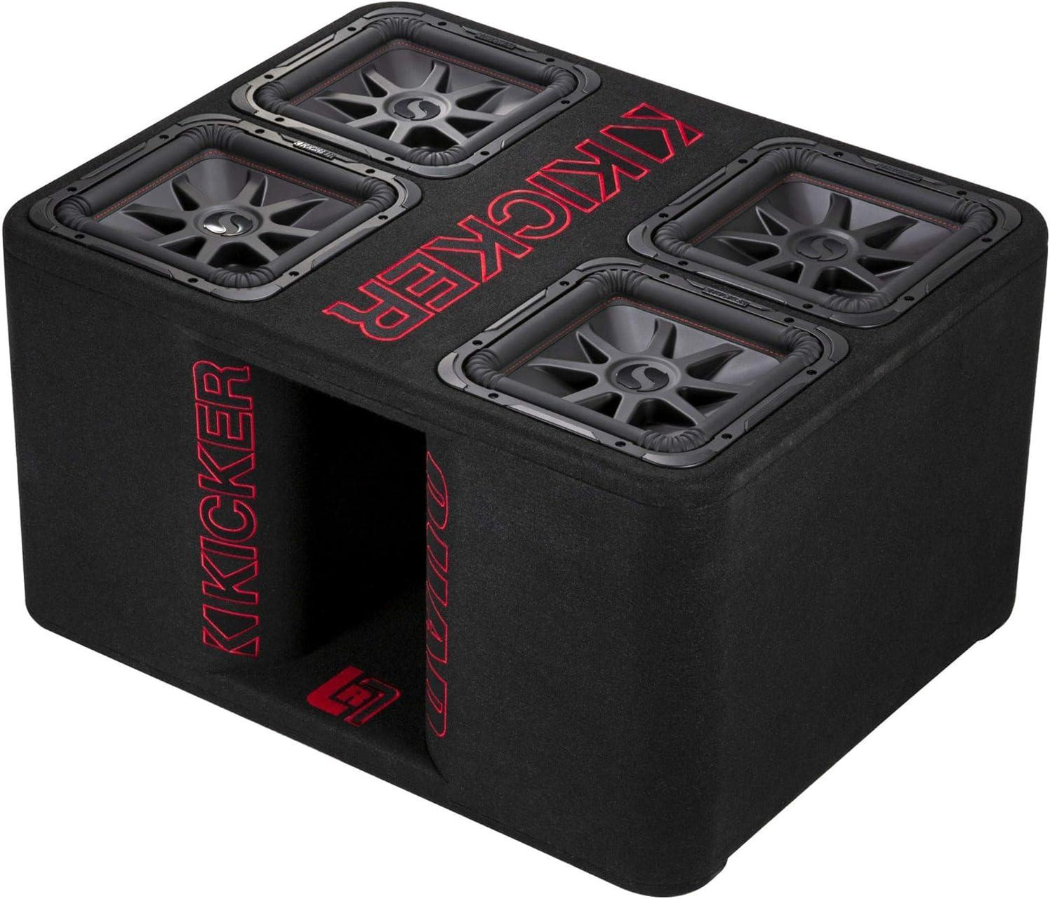 47QL7R122 KICKER Quad Box (4) 12" Solo-Baric L7R Subwoofer Loaded ...