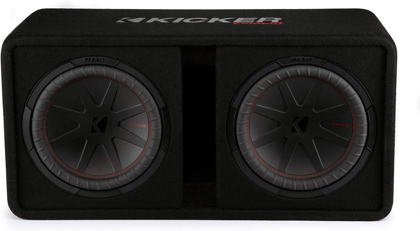 48DCWR122 KICKER 12" CompR Subwoofer Dual Loaded Enclosure Ported 1000W RMS 2 Ohm — Pro Audio Center
