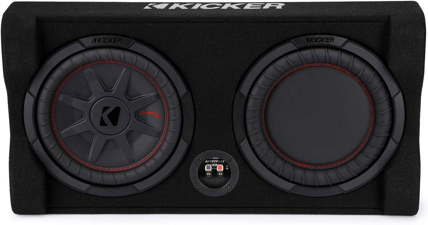 48TRTP102 KICKER 10" CompRT Subwoofer Single Loaded Down Firing Enclosure 400W RMS 2 Ohm — Pro ...